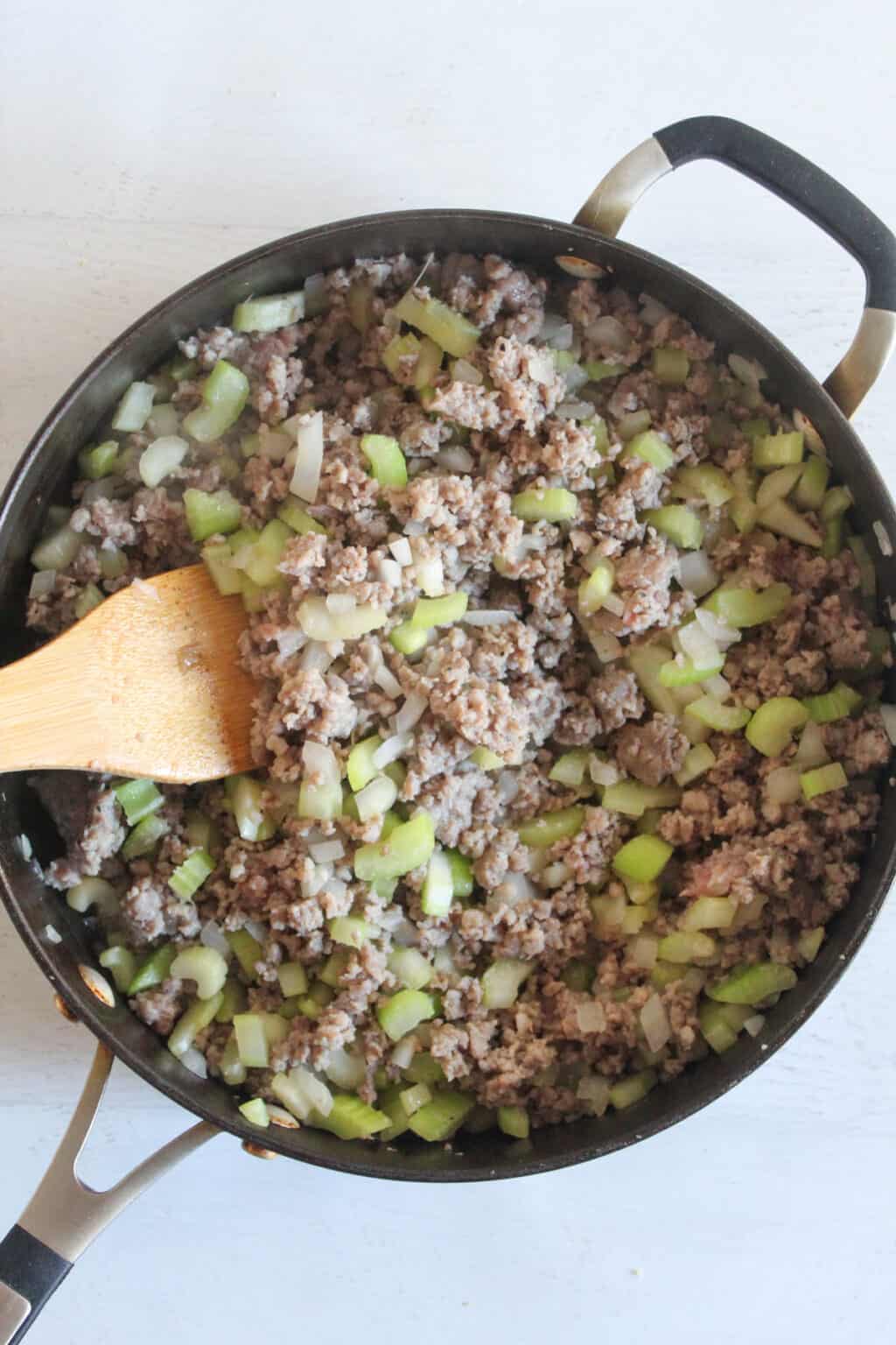 Vegetarian Savory Gluten Free Stuffing Recipe with Sausage - Zest for ...